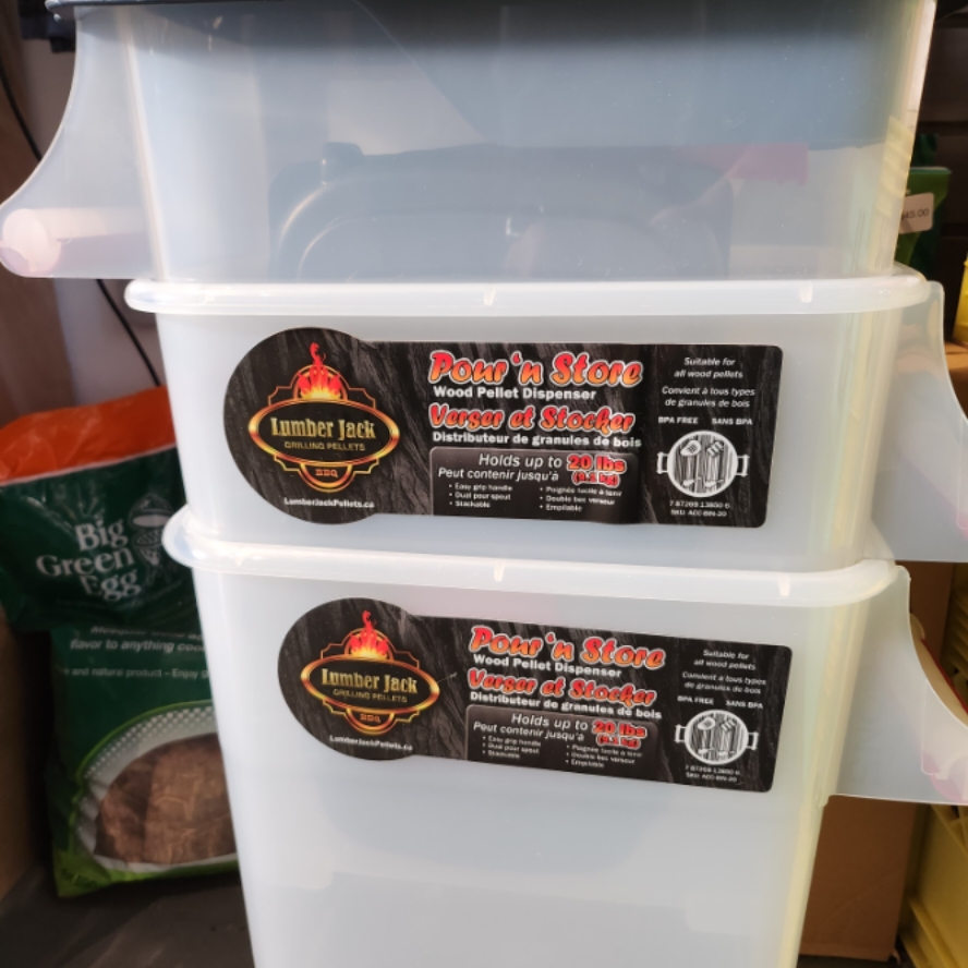 Lumber Jack Pour N’ Store – Pellet Bin 20LB – Smoke Shack Pellets and ...